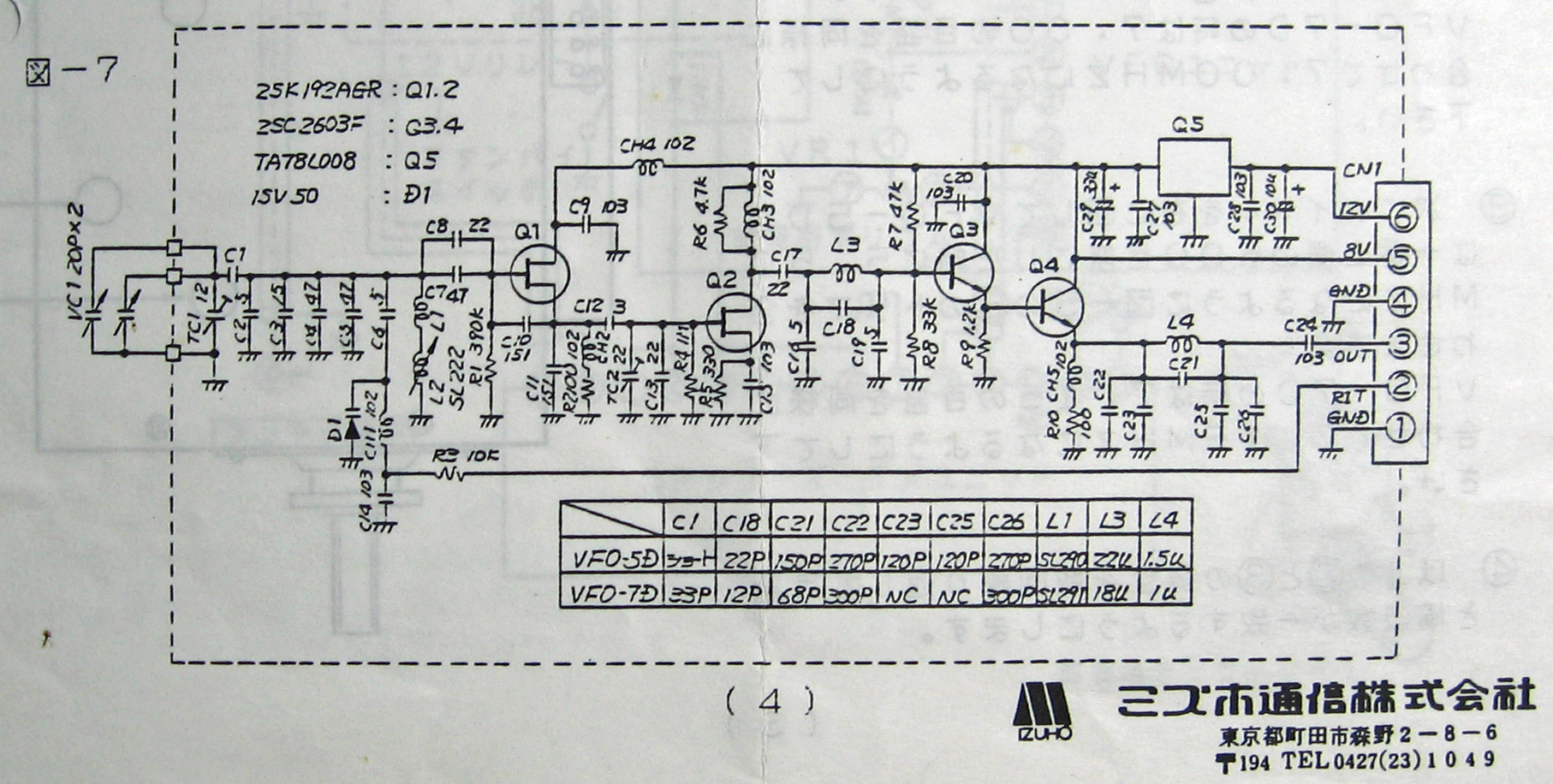 Mizuho VFOユニット VFO-5D VFO-7D - 山と無線